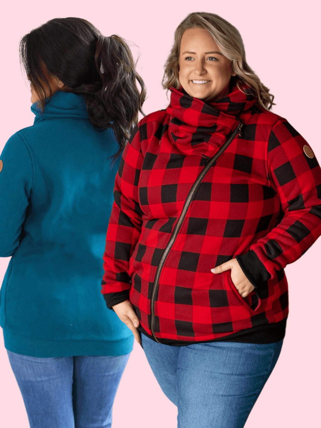 PHC- Adria Heavy Asymmetrical Full Zip Funnel Neck (5 Colors) – Stacked ...