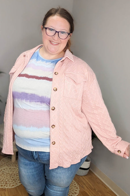 Emaline Premium Lightweight Cable Knit Spring Shacket – Stacked - A ...